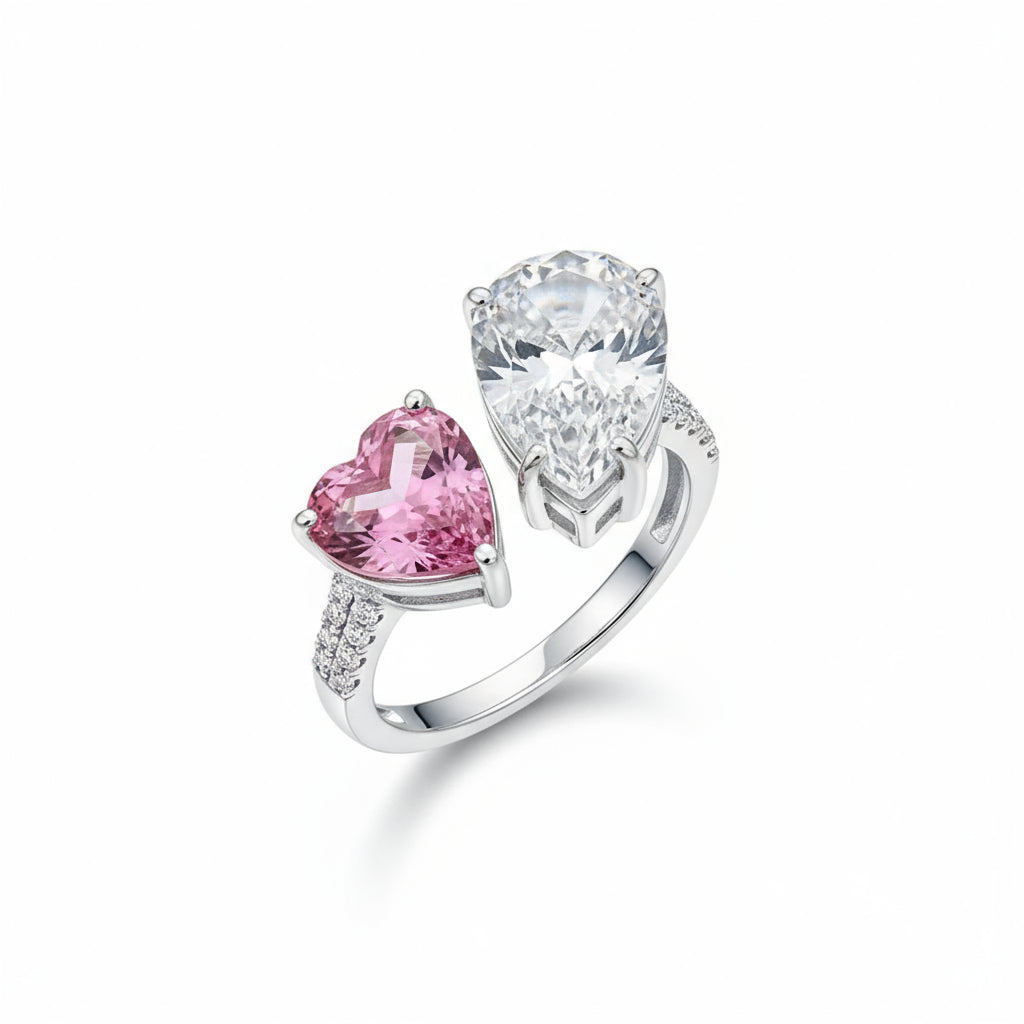 Teardrop Heart Ring - S925 Silver Romantic Design | XYMQjewelry
